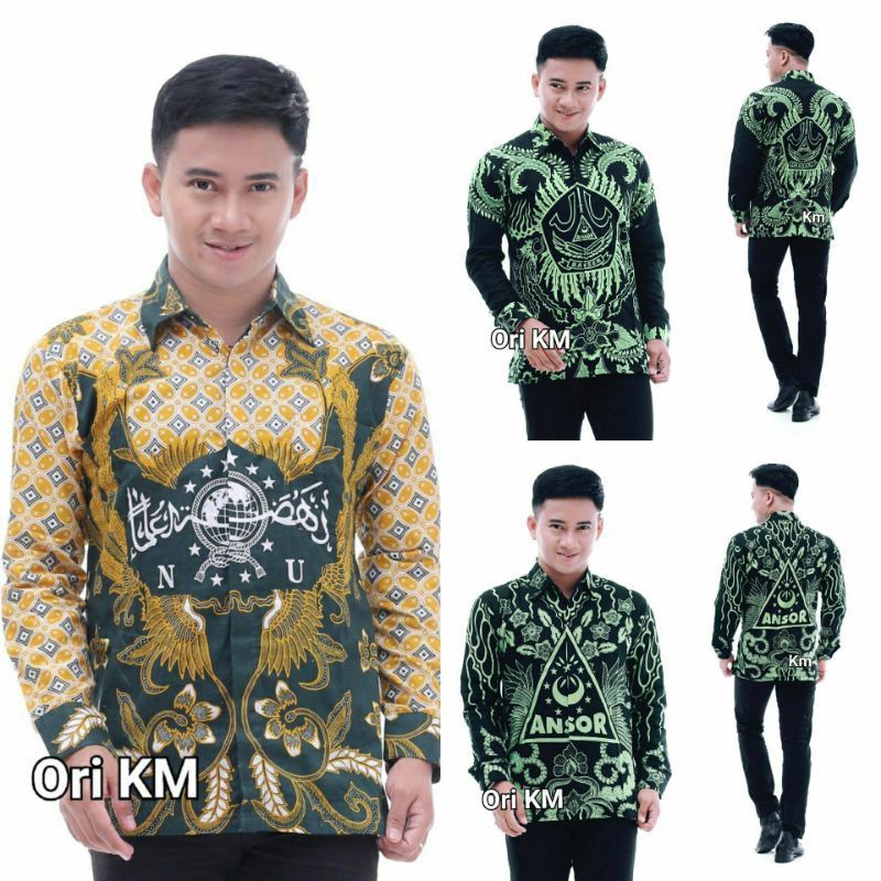 KEMEJA New banser Ansor NU Batik Shirt Batik Uniform for men, teenagers ...