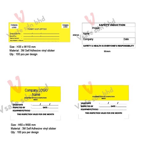 3M Self adhesive Induction Sticker Tools Inspection Machinery ...