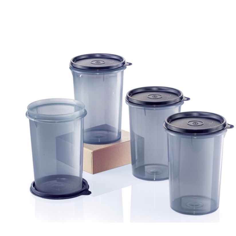 Tupperware Cheerrio Quad 1L 1liter blue bekas cheerio quad cherrio quad ...