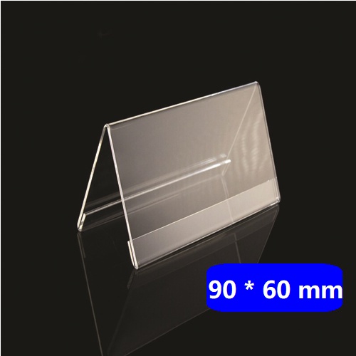 Clear Acrylic V Shape Display Stand Desktop Table Card Nameplate Number ...