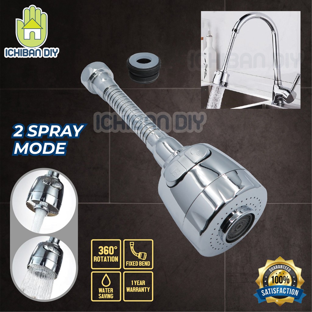 Flexible Dual Spray Faucet Aerator WD003 Water Diffuser Filter Penapis ...