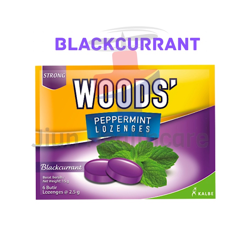 WOODS' Lozenges Peppermint Sore Throat Drops (6 drops 2.5g) Gula Sakit ...