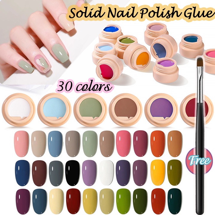 40 Colors Solid Cream Gel Nail Polish Manicure For Nails Painting Art ...