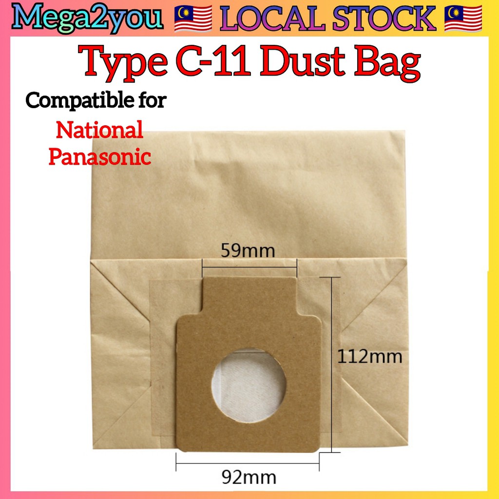 🔥QUALITY🔥Replacement for Panasonic Vacuum Cleaner Dust Bag Type C 11 C ...