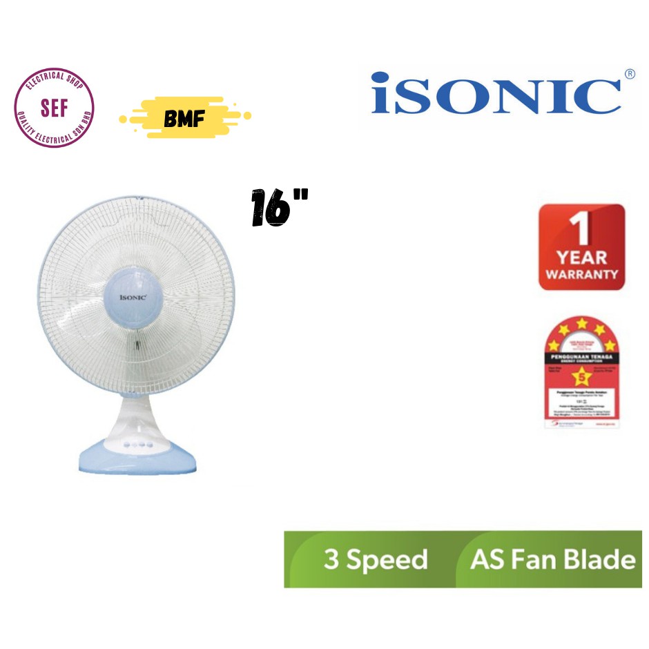 ISONIC TABLE FAN 16" CTF-TF16A8 | Shopee Malaysia