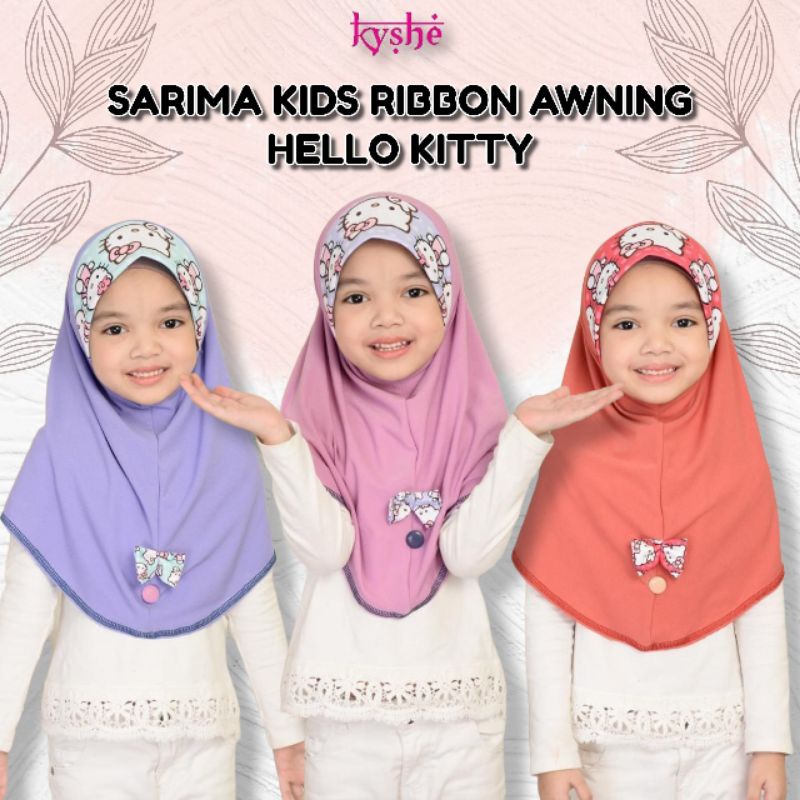TUDUNG SARIMA KIDS RIBBON AWNING HELLO KITTY (BORONG SAHAJA) | Shopee Malaysia