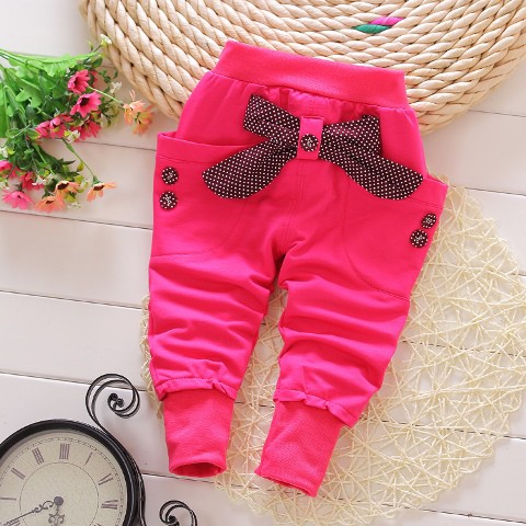 Hot Pink Cotton Diva Ribbon Pant High Quality Seluar Panjang Budak ...