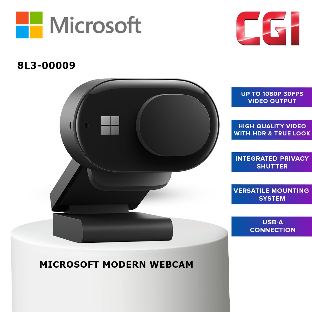 Microsoft Modern 1080p HD USB Webcam - 8L3-00009 | Shopee Malaysia