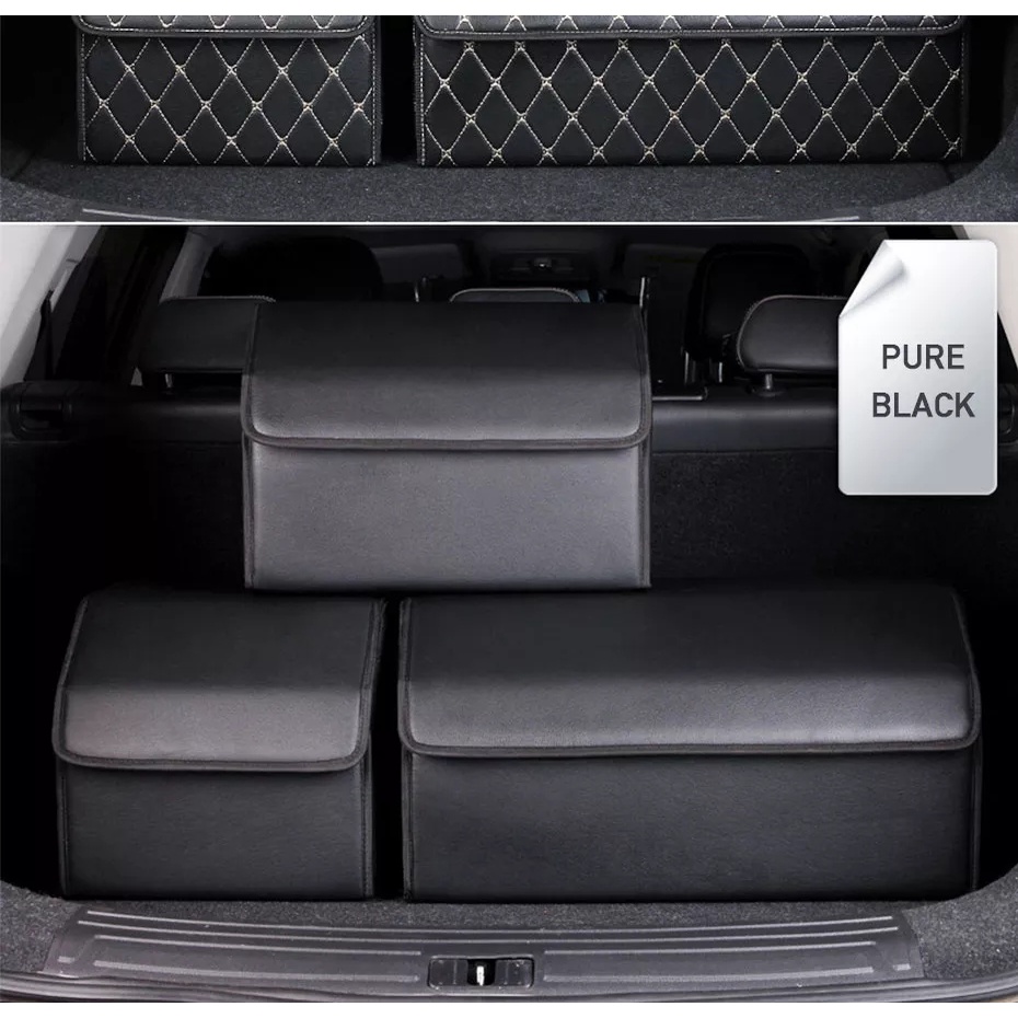 Car trunk storage vehicle organizer and storage box foldable and ...