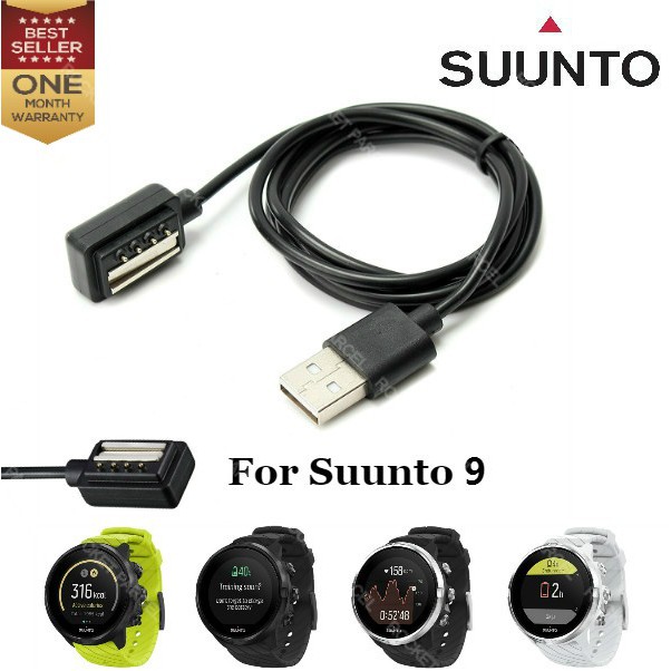 Suunto 9 Charger - Black Magnetic USB Cable | Shopee Malaysia