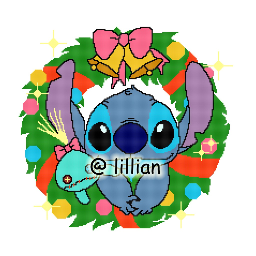 PDF Pattern *LILO & STITCH ~ STITCH & SCRUMP MERRY CHRISTMAS* Cross ...