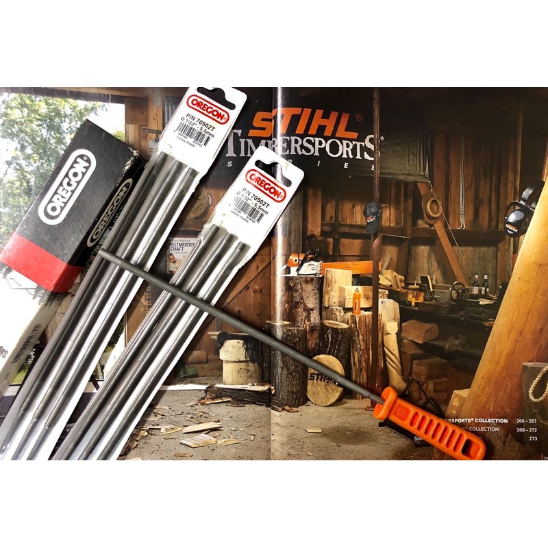 Oregon chain file 7/32 5.5mm with handle (3pcs/pack+handle) | Shopee ...