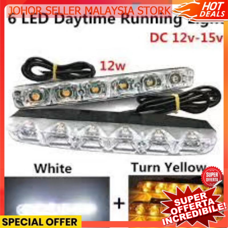 Bumper Daylight Hella Driving Drl Turn Signal Daytime Cob Day Flexible ...