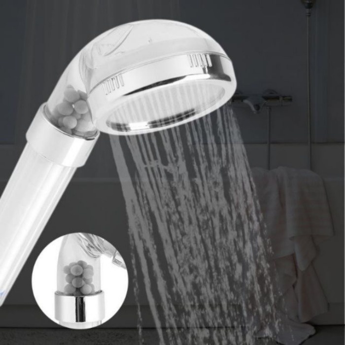 Negative Ions Bathroom Handheld Water Saving Bath Shower Head Filter