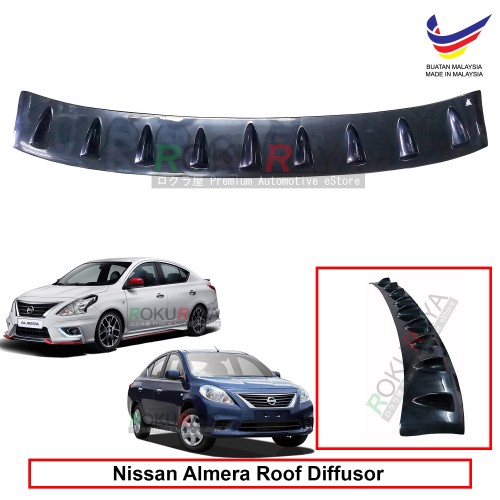 Nissan Almera N17 Vortex Generator Shark Fin Aerodynamic Rear Top Roof ...