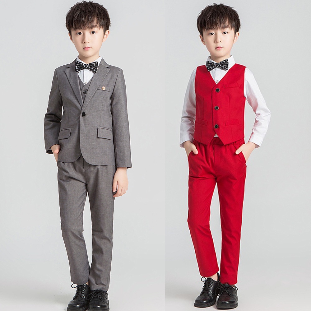 ZST Toddler Boys Formal Suit Tuxedo 5 Piece Suit for Kids Formal Set ...
