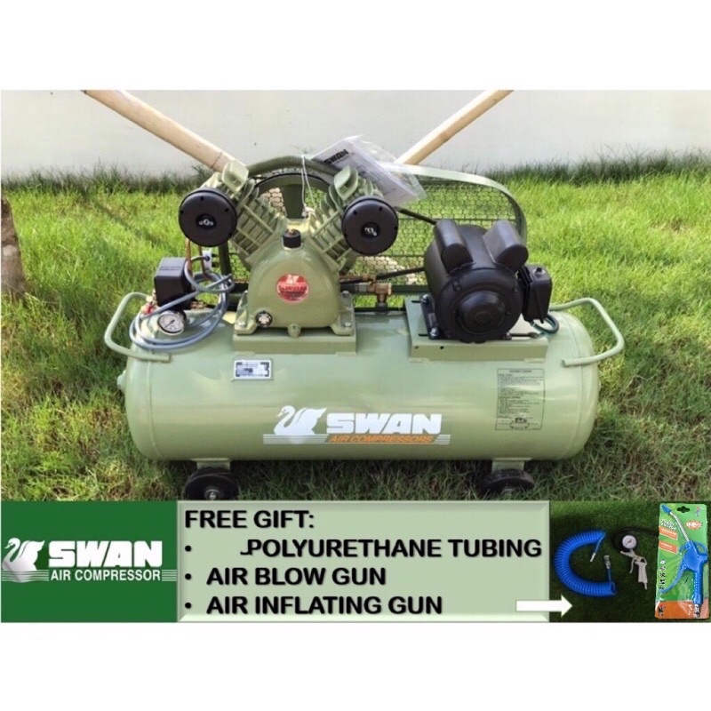 Swan 2hp 8bar Air Compressor 85litre/SVP202/SVP-202 (FREE GIFT ...