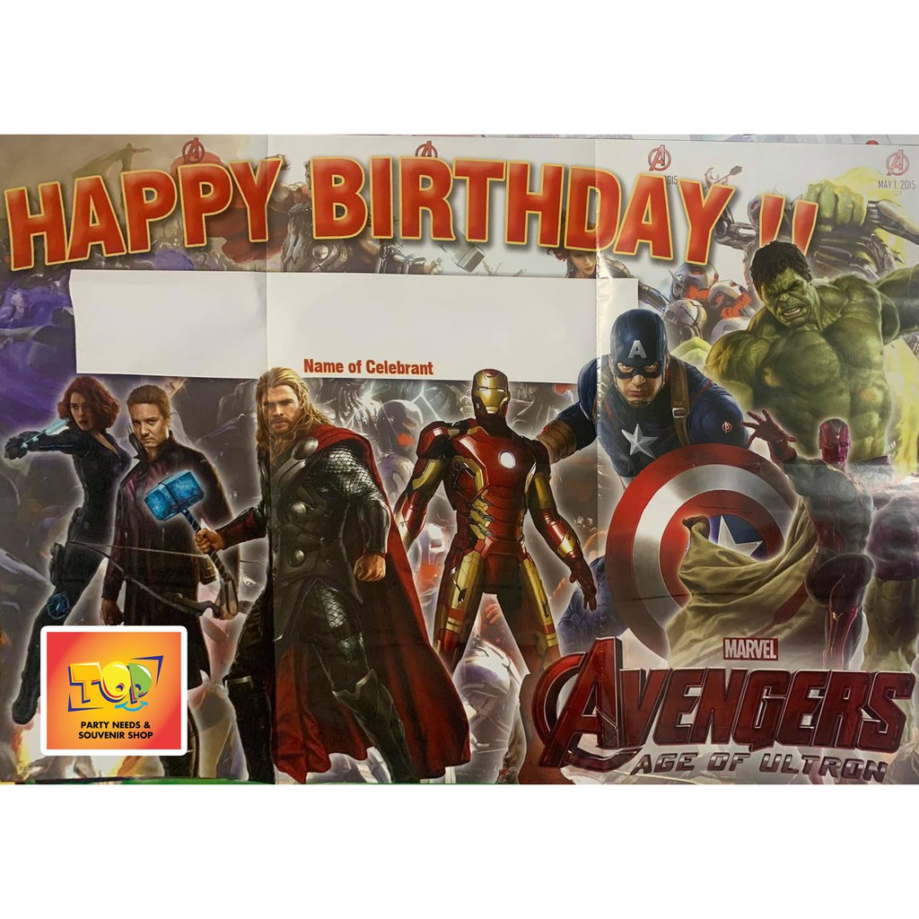 Avengers Tarp/Naming Poster Banner 85x58cm | Shopee Malaysia