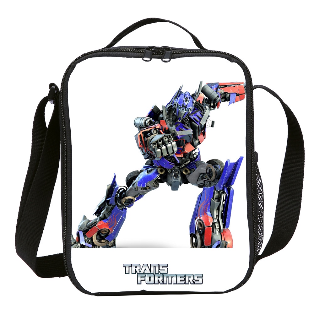 Transformers Pattern Canvas Student Insulated Lunch Bag Kids Clutch ...