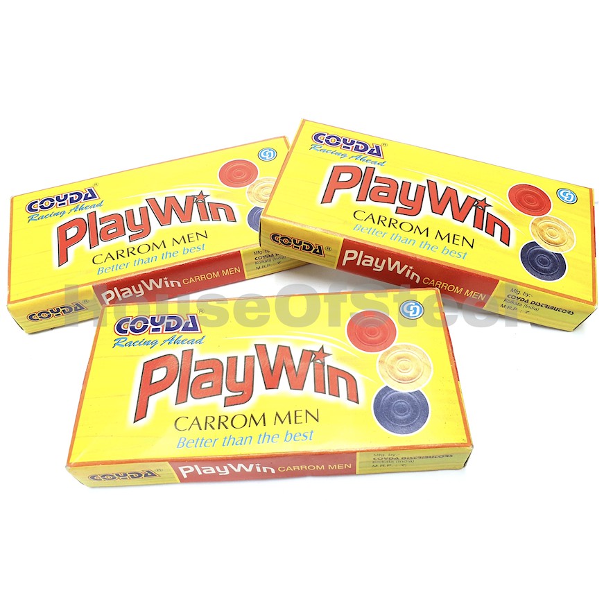 Playwin Standard Carrom Men (Wooden Carrom Seed) [100% Original Made in ...