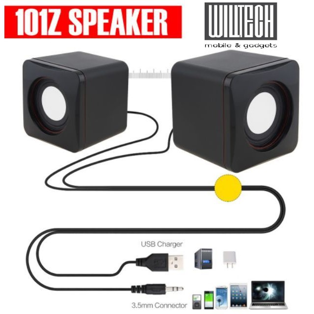 Mini Portable Square Wired USB Audio Music Player Speaker MP3 Laptop PC ...