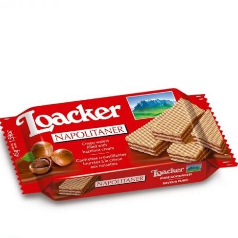 Loacker Napolitaner Hazelnut Cream Crispy Wafers 45g [HALAL] | Shopee ...