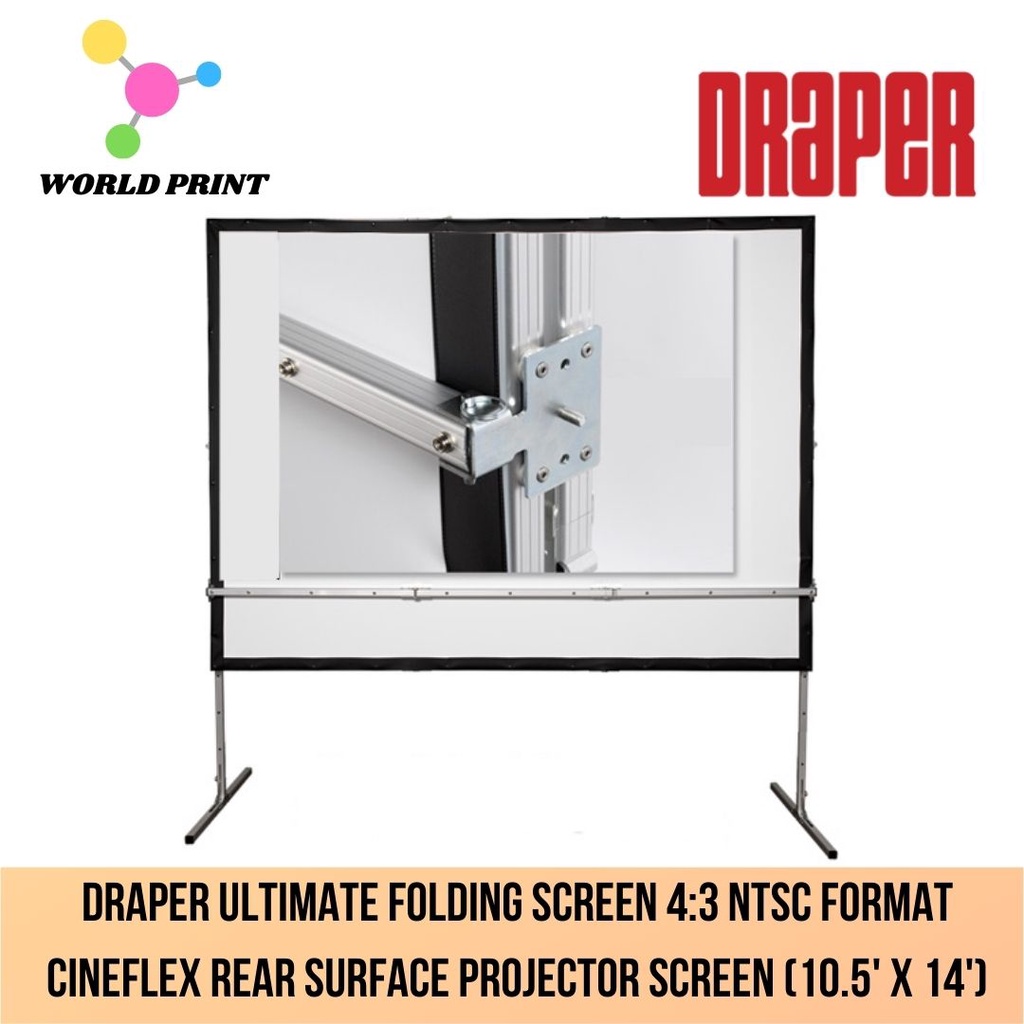 Draper Ultimate Folding Screen 4:3 NTSC Format Cineflex Rear Surface ...
