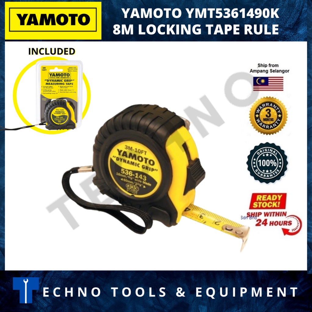 YAMOTO 8M LOCKING TAPE RULE YMT5361490K - NEW & ORIGINAL | Shopee Malaysia