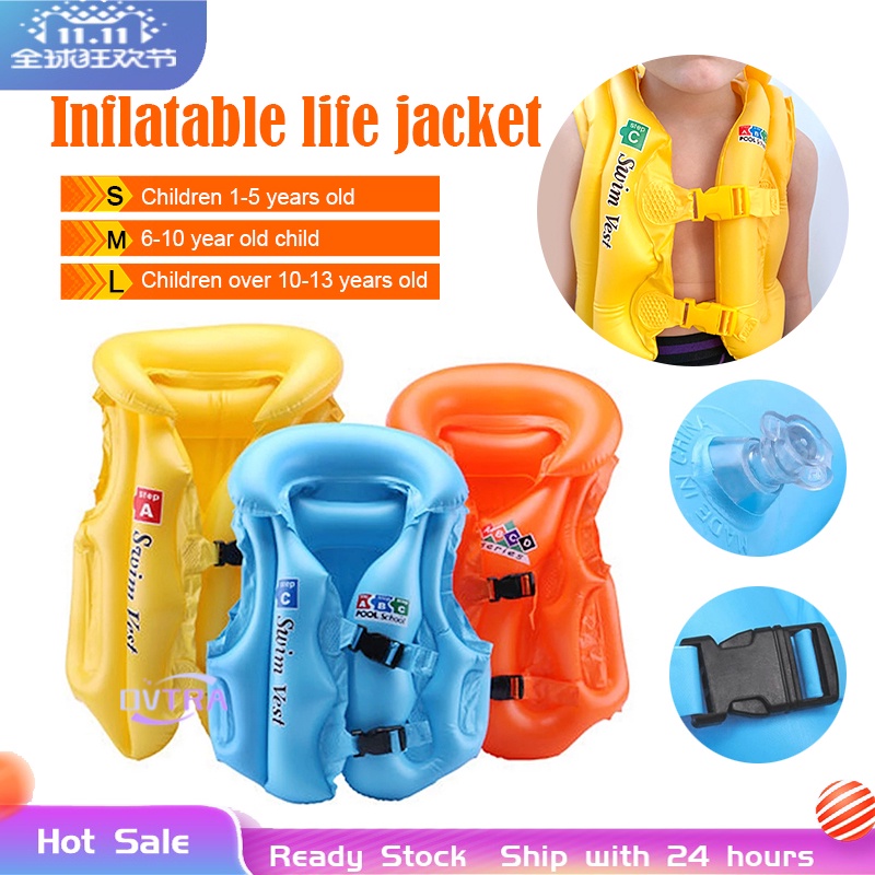 Ready Stock Kids Inflatable Swimming Vest Life Jacket Baby Swimming ...