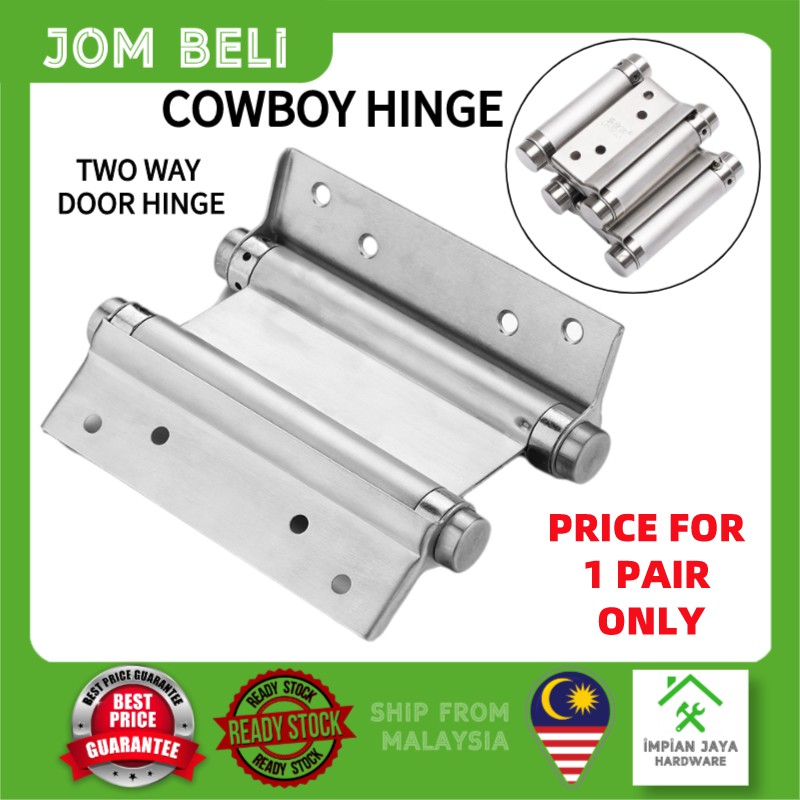 🌱IMP🌱 Stainless Steel Cowboy Hinges Cow boy Door Double Action Spring ...