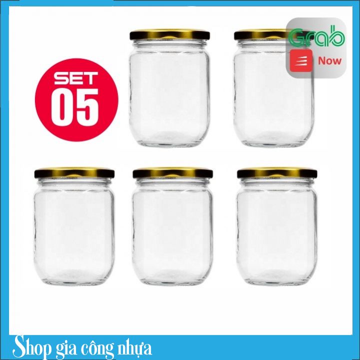 240ml Round Glass Jar (set of 5) | Shopee Malaysia