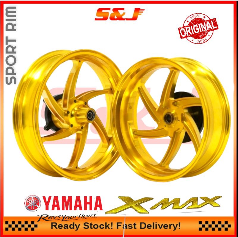 VRX CNC SPORT RIM SET 6 BATANG CAS TING RIM FRONT 350-15 REAR 400-14 ...