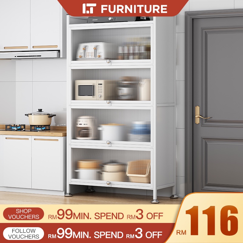 Dapur Kabinet Rak Dapur Kitchen Cabinet Microwave Oven Rack Multi-layer ...