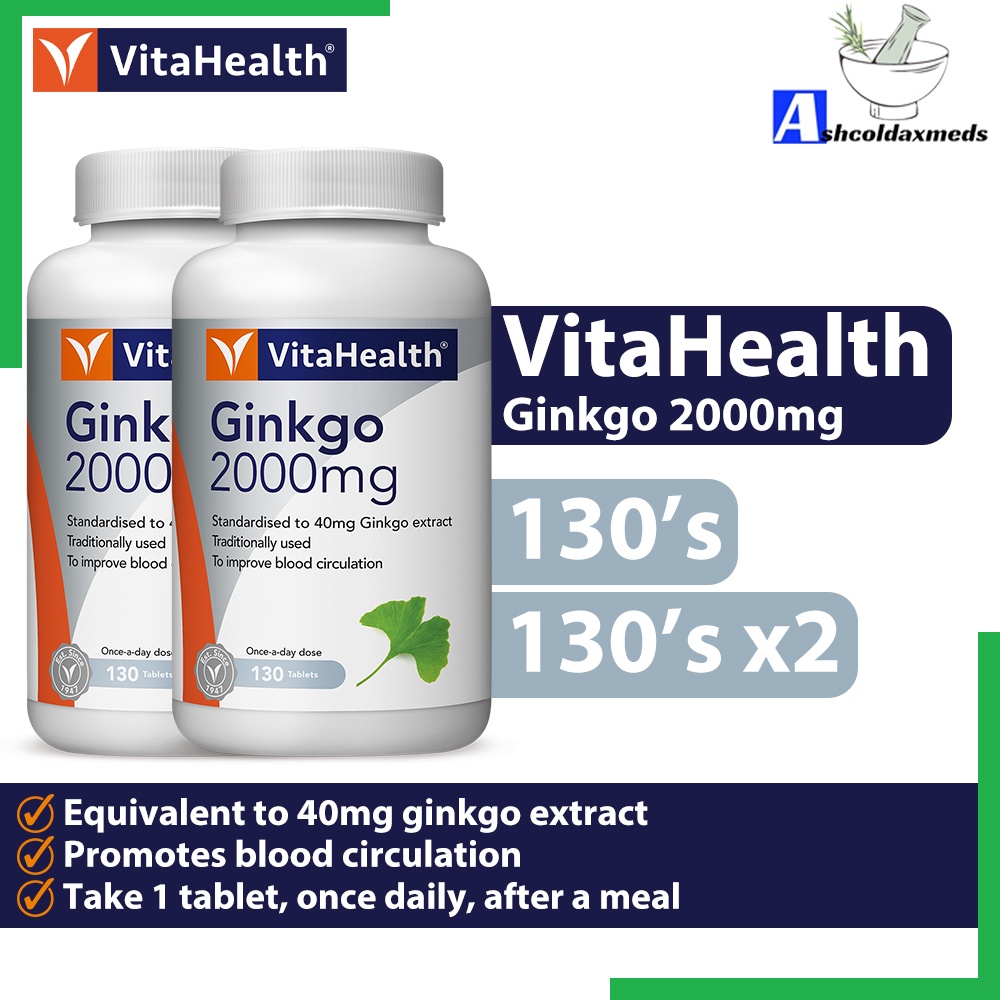 VitaHealth Ginkgo 2000mg 130's/130'sx2 EXP08/2026 | Shopee Malaysia