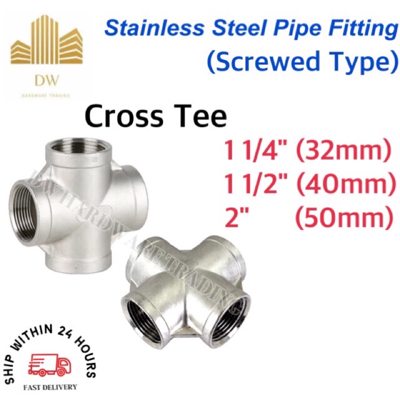 Stainless Steel Cross Tee /Stainless Steel 304 Pipe Fitting/ Screwed ...