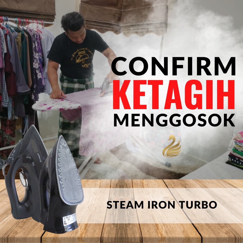 Seterika Wap | Steam Iron Turbo Kaferry | Iron Ringan | Burst Steam ...