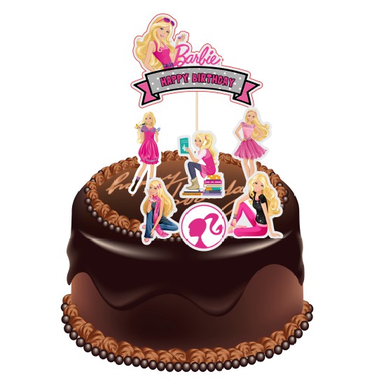 Barbie Cake Topper set LAMINATED | Shopee Malaysia