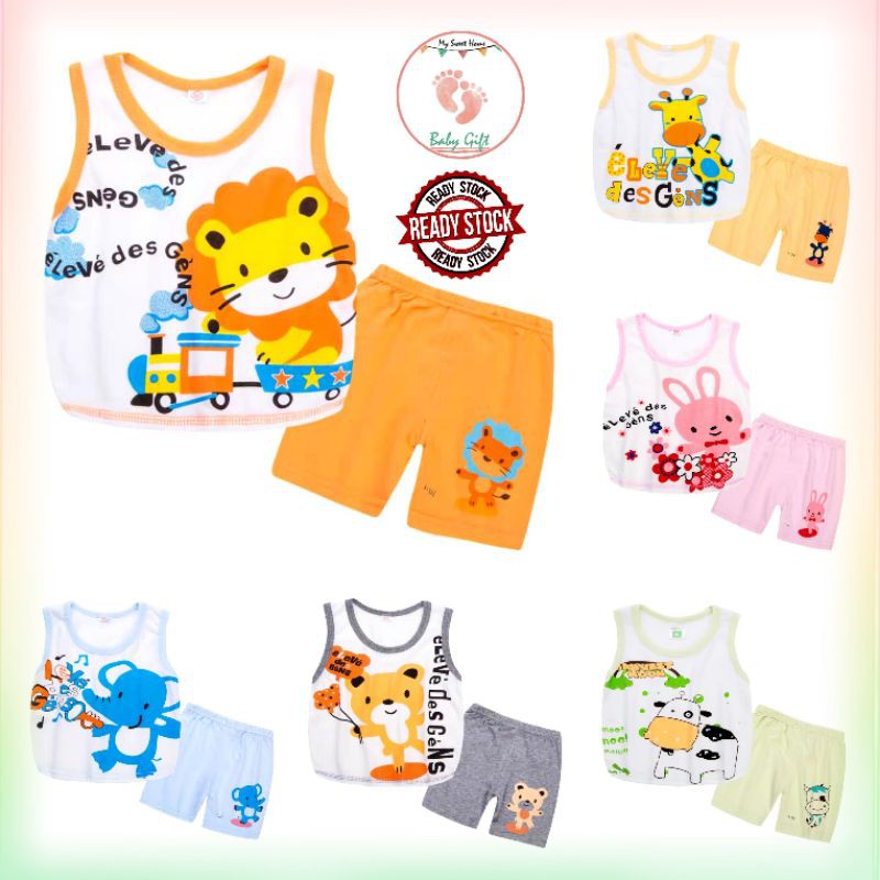 SINGLET Kanak-Kanak 3m-24m Newborn Baby Singlet Suit | Eyelet Baby Set ...