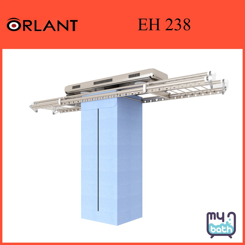 Orlant EH238 Ceiling Mount Motorized Clothes Hanger with Dryer Bag ...