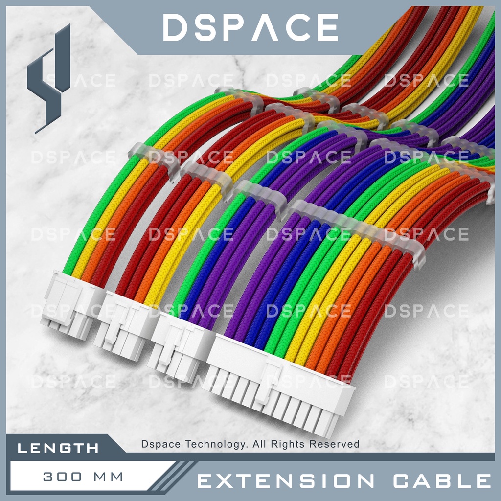 DSPACE MESH-X PSU Rainbow Premium Sleeve Braided Extension Custom ...