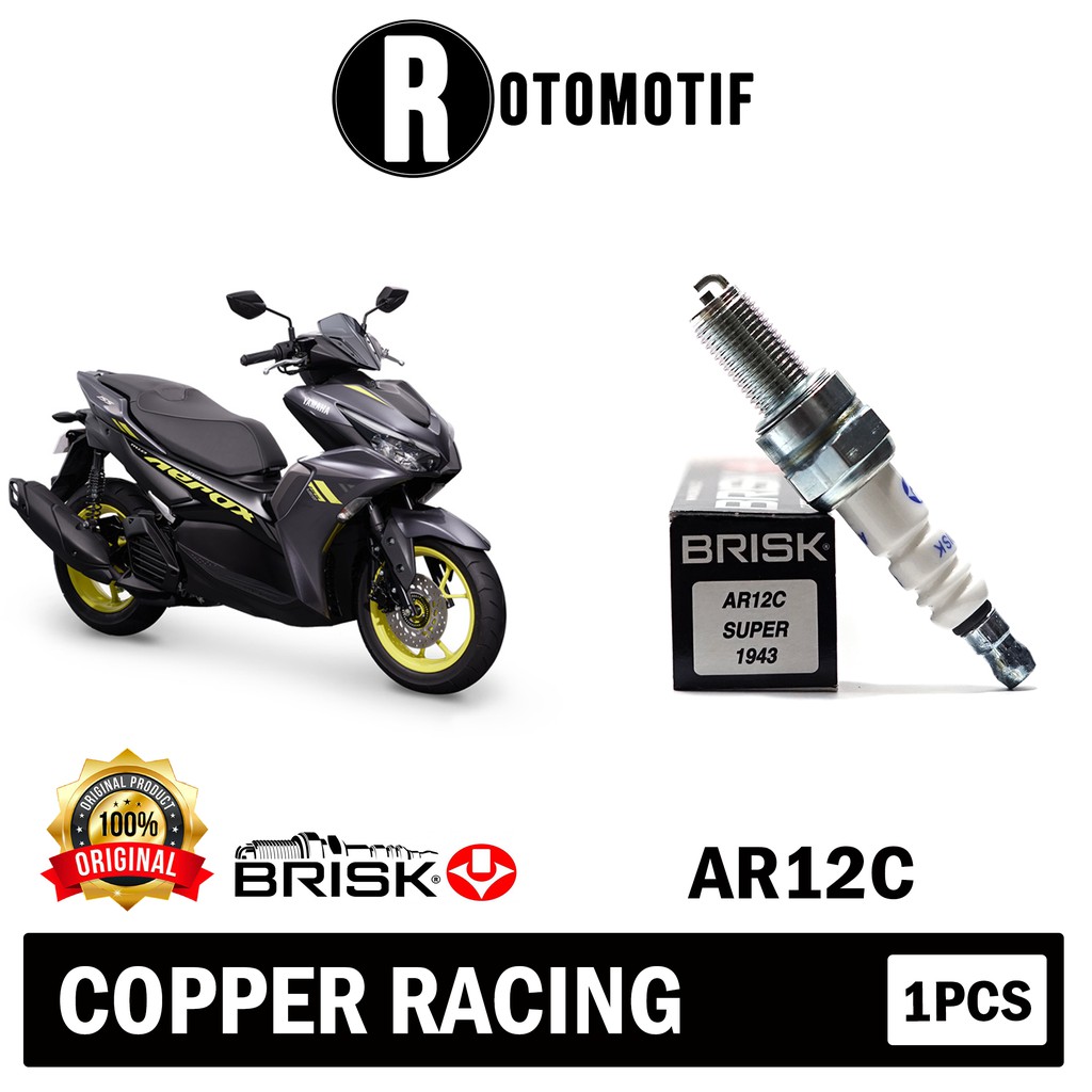 Aerox 155 Brisk Copper AR12C spark plug | Shopee Malaysia