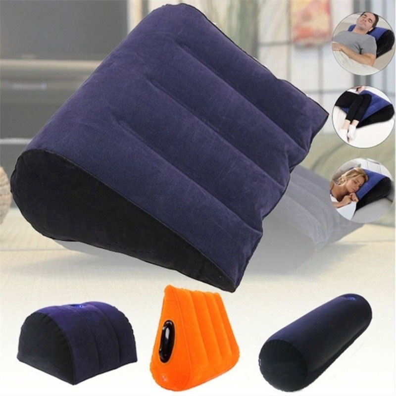 Inflatable Pillow Pvc Flocking Furniture Portable Triangle Back Seat ...