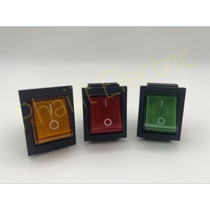 ท้อกเกิ้ลสวิทช์ 220V (ใหญ) เหลือง Toggle Switch 220V (Large) Yellow ...