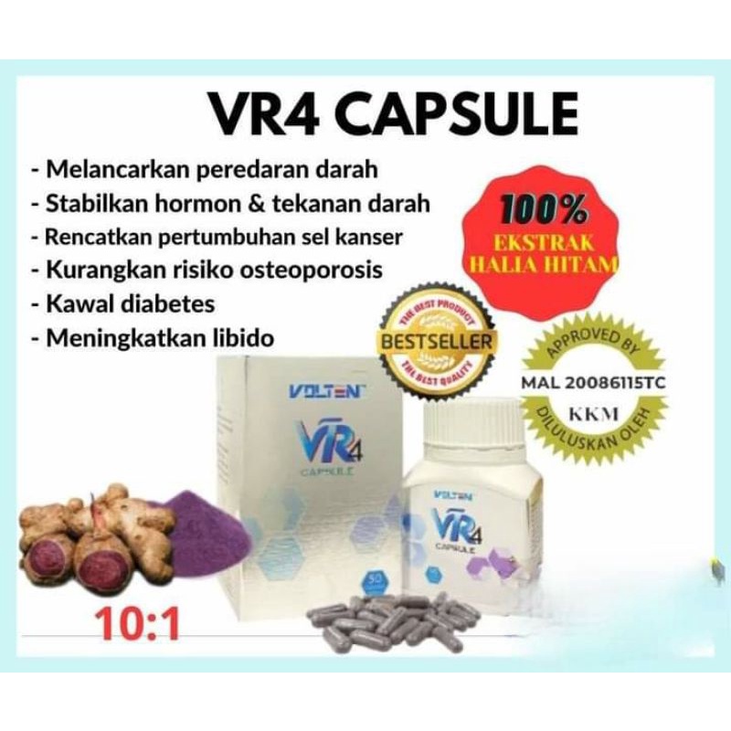 🔥Ready stock🔥VR4 Capsule Black Ginger Halia Hitam ORI💯 | Shopee Malaysia