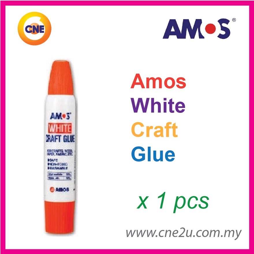 Amos White Craft Glue / white glue / 白胶 34ml | Shopee Malaysia