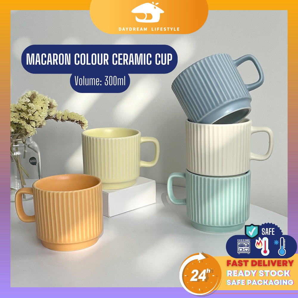 DAYDREAM Macaron Colour Ceramic Mug Matte Nordic Coffee Cup Tea Cup ...