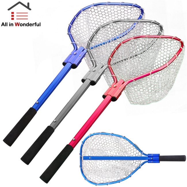 WS Folding Hand Net Fishing Net PVC Landing Net with Aluminum alloy ...