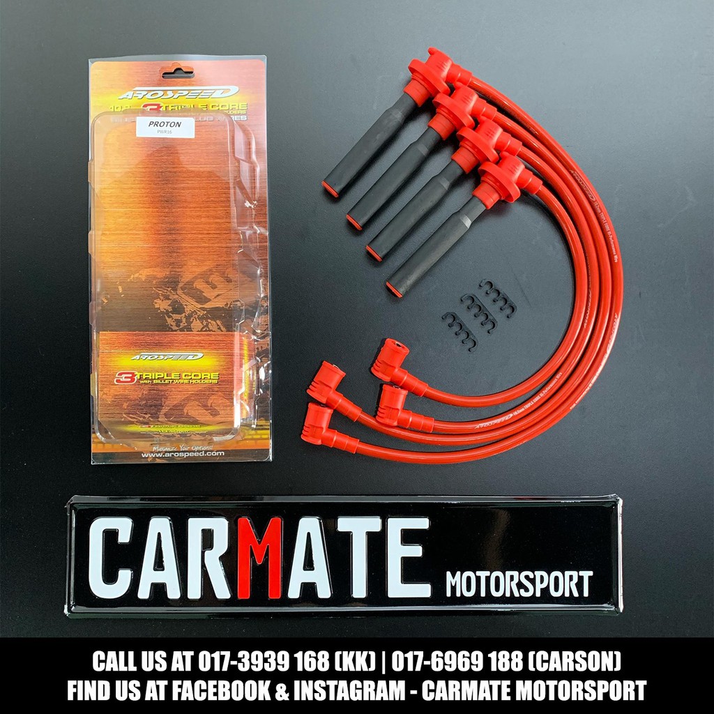 Arospeed 10.2mm Triple Core Silicon Engine Spark Plug Wires Cable for ...