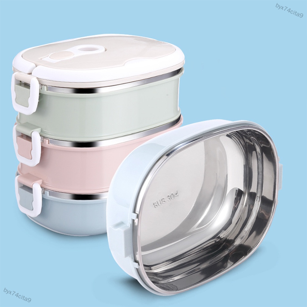byx74cita9 304 Stainless Steel Thermal Insulation Lunch Box Leak-Proof Food Container Bento Box ...