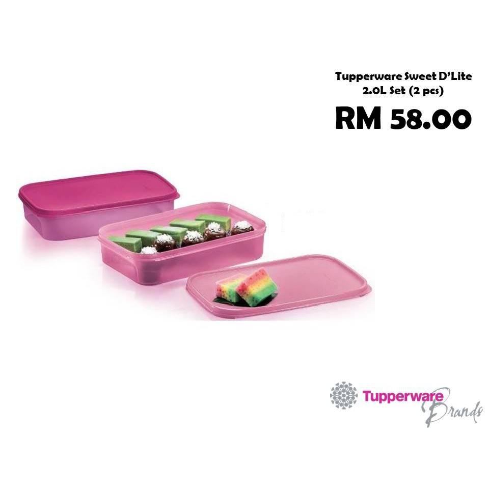 Tupperware Sweet D'lite Modular Mates Rectangular 2.0L (2pcs) | Shopee ...